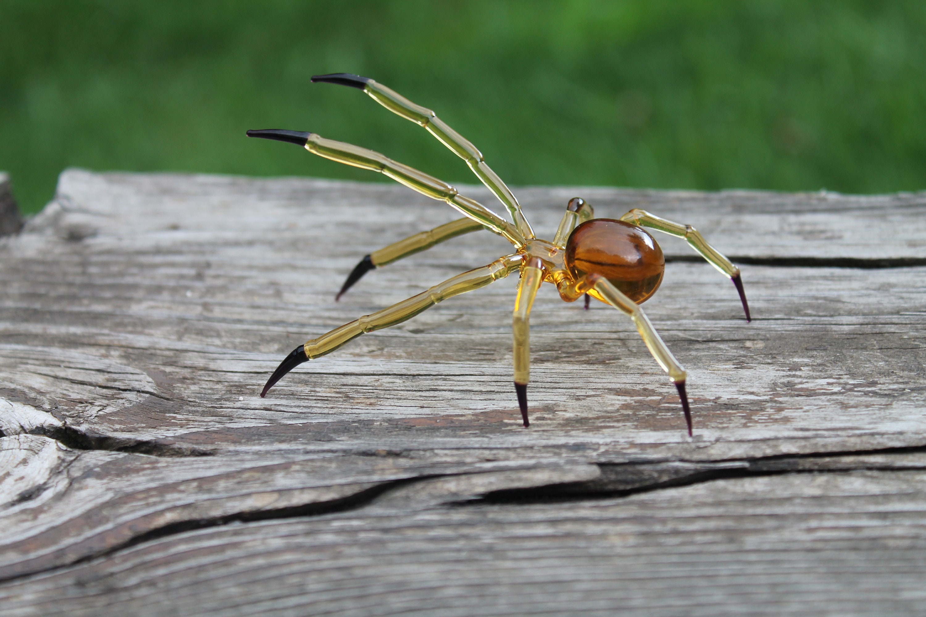 Glass Hand-blown Glass Spider Collectible Figurine, Glass Spider ...