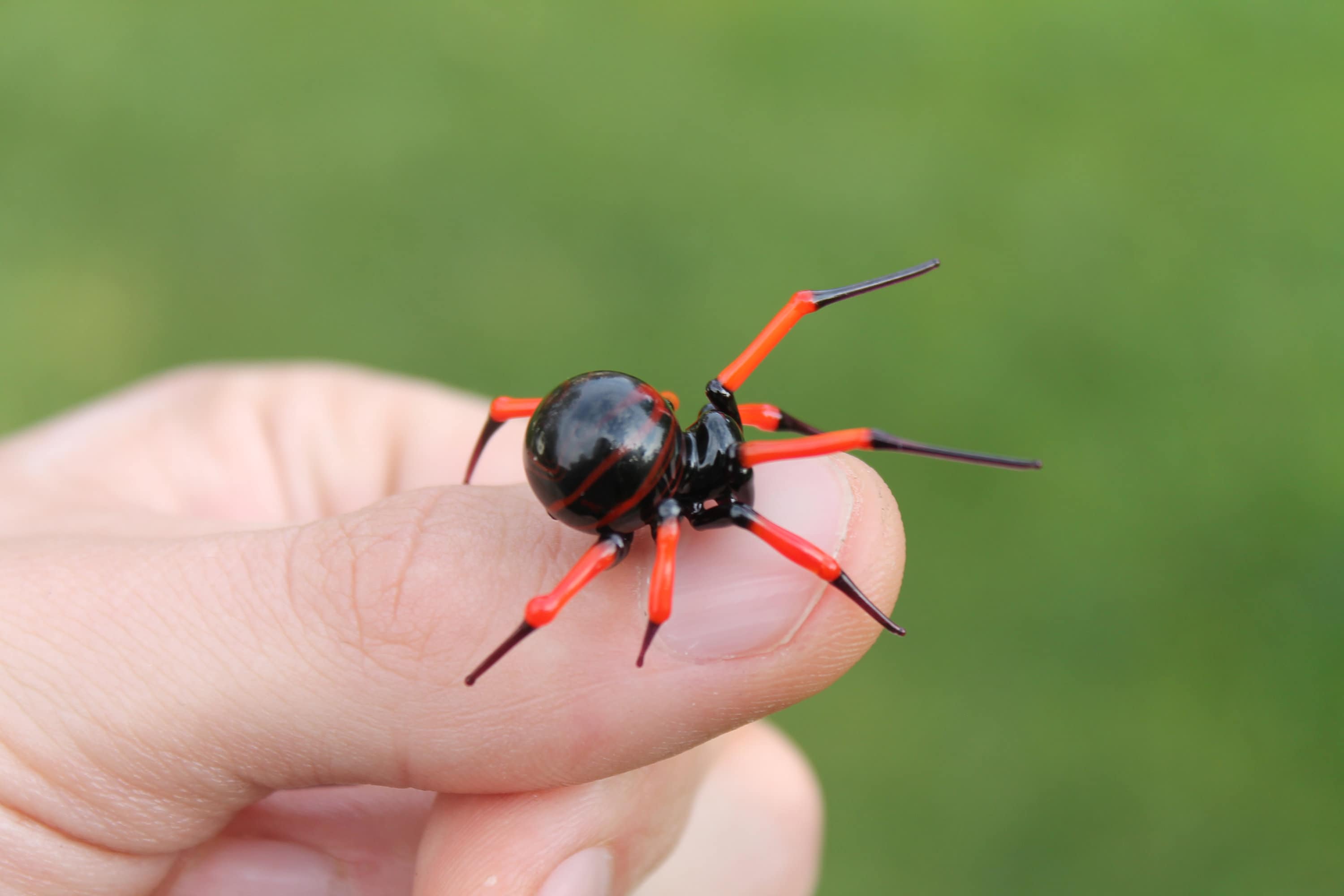 Glass Spider Figurine, Blown Glass Spider, Spider Halloween, Blown ...