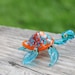 Blue Orange Hand Blown Glass Turtle Figurine Collectible Animal ...
