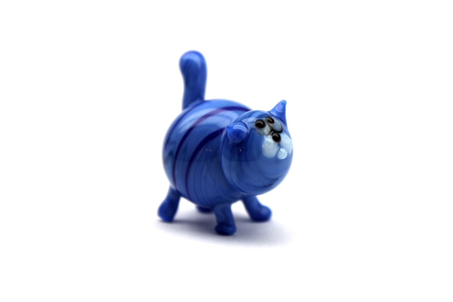 Glass Cat Miniature, Animals Glass, Art Glass Cat, Glass Blown Cat ...