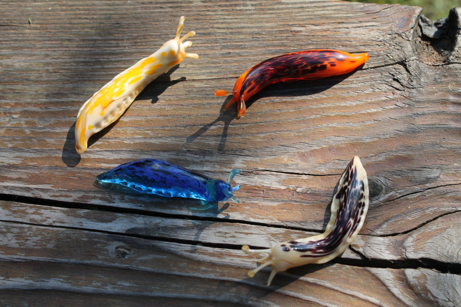Spotted Slug Glass Sculpture GLASS SLUG Lampwork Glass Animals ...