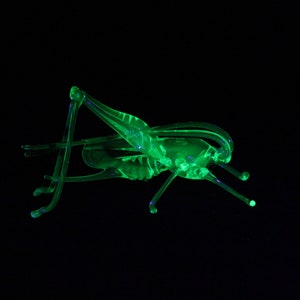 Uranium Glass Grasshopper Glass UV Insects Sculpture Collectible ...