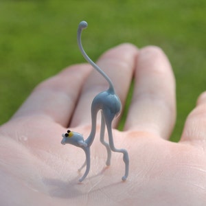 Glass Cat Miniature, Animals Glass, Art Glass Cat, Glass Blown Cat ...