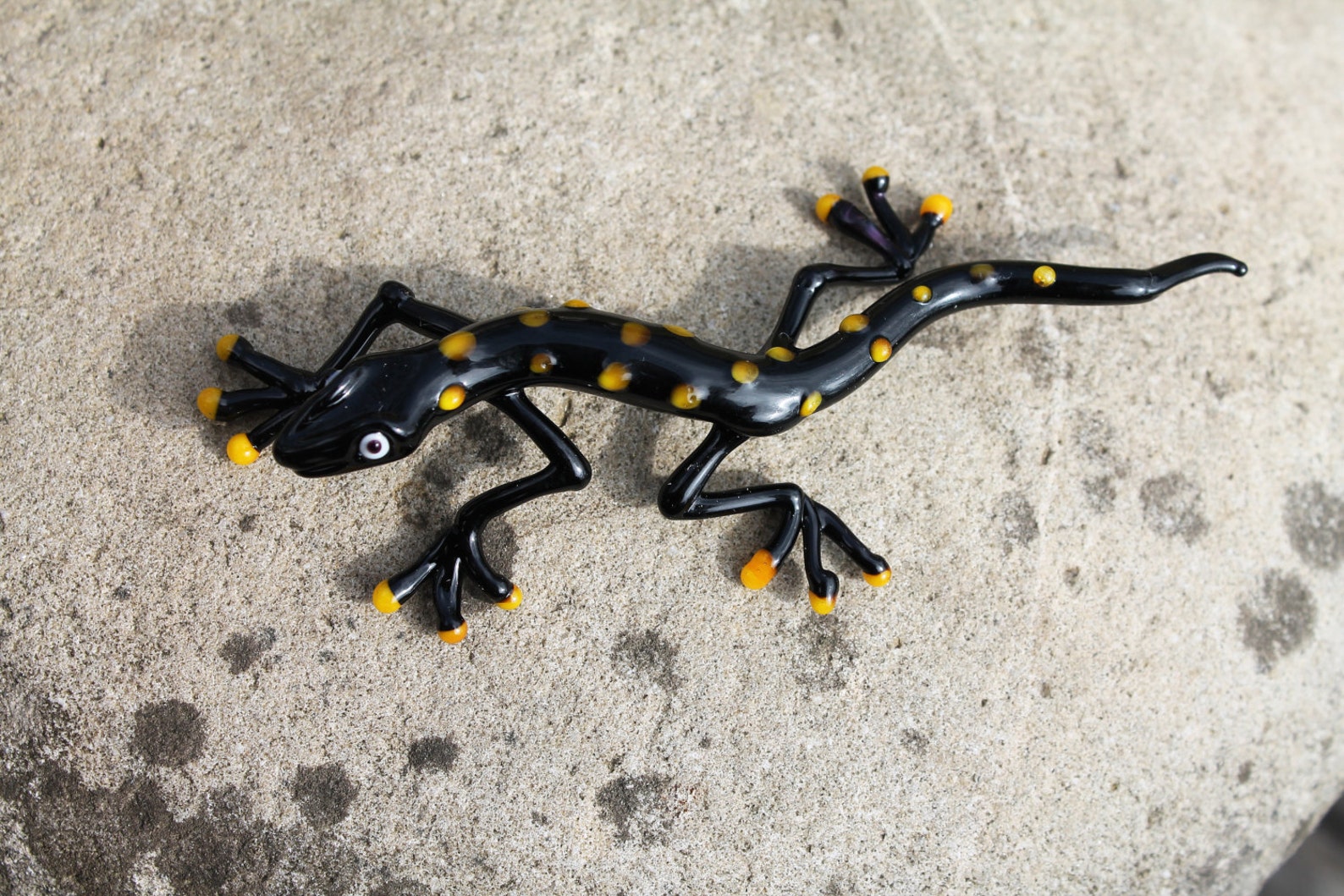 Spotted Salamander the Lizard Glass Salamander Figurine Blown | Etsy
