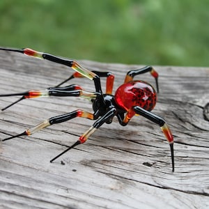 GLASS SPIDER Lampwork Handcrafted Glass Animal, Art Glass Spider ...