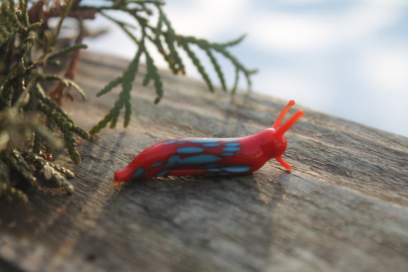 Spotted Slug Glass Sculpture GLASS SLUG Lampwork Glass Animals - Etsy