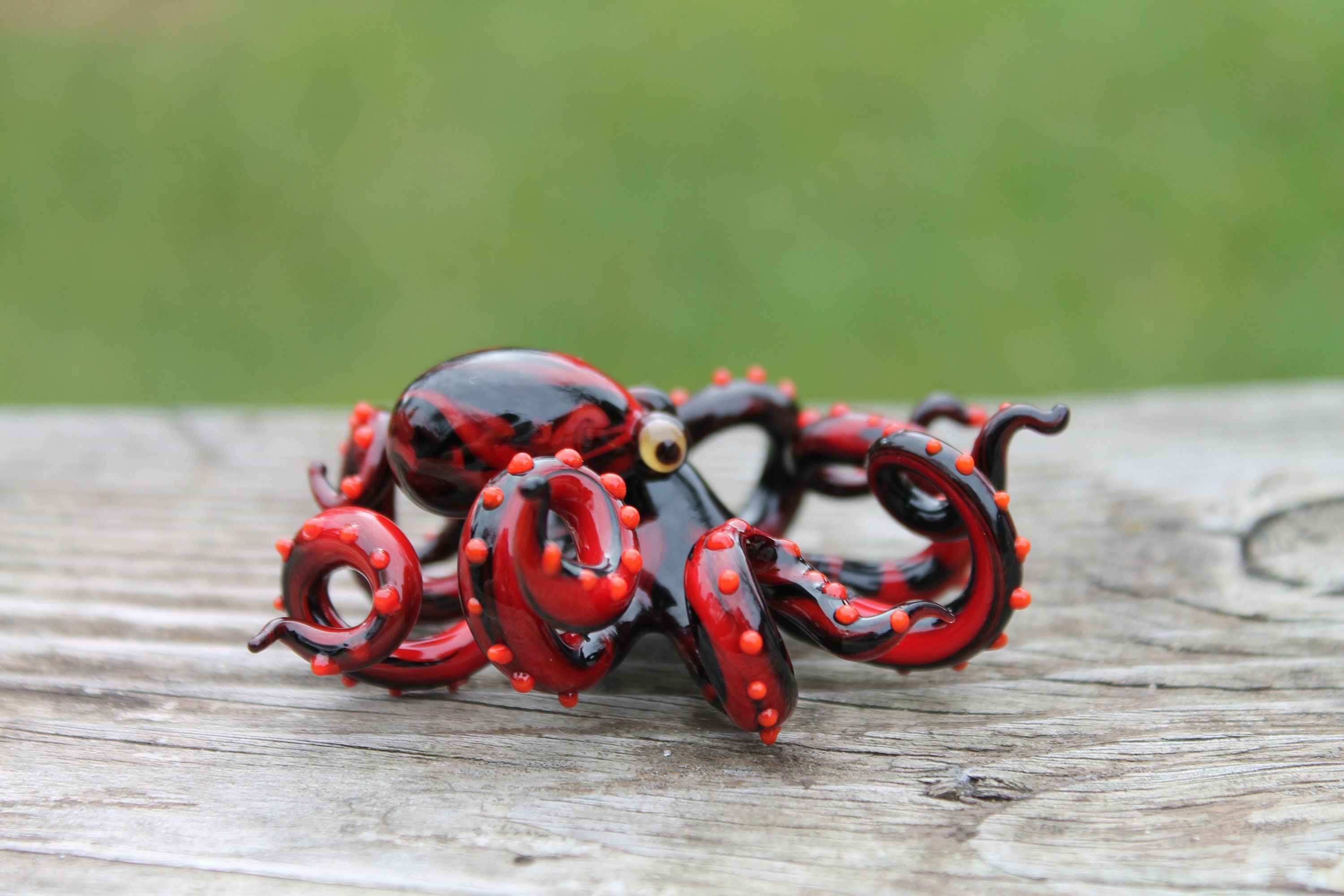 Blown Glass Octopus Glass Figurine Octopus Glass Ocean Octopus | Etsy