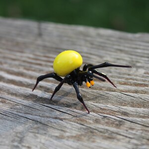 Glass Spider Figurine Blown Glass Spider Glass Spider Miniature Glass ...