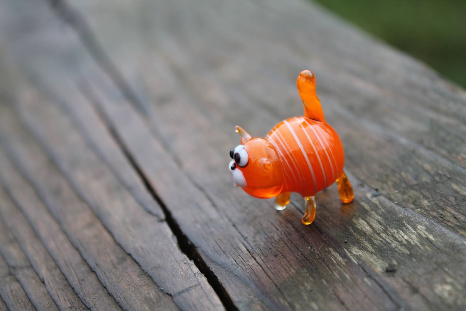 Glass Cat Miniature, Animals Glass, Art Glass Cat, Glass Blown Cat ...