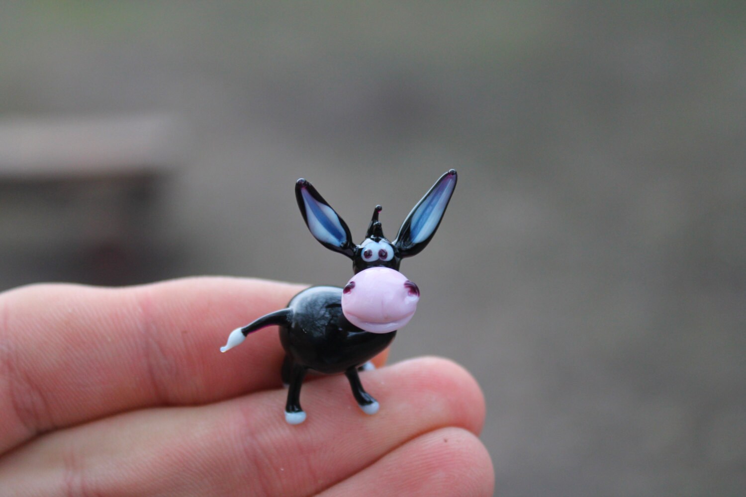 Color Glass Donkey Figurine.donkey Figurine Glass.figure - Etsy UK