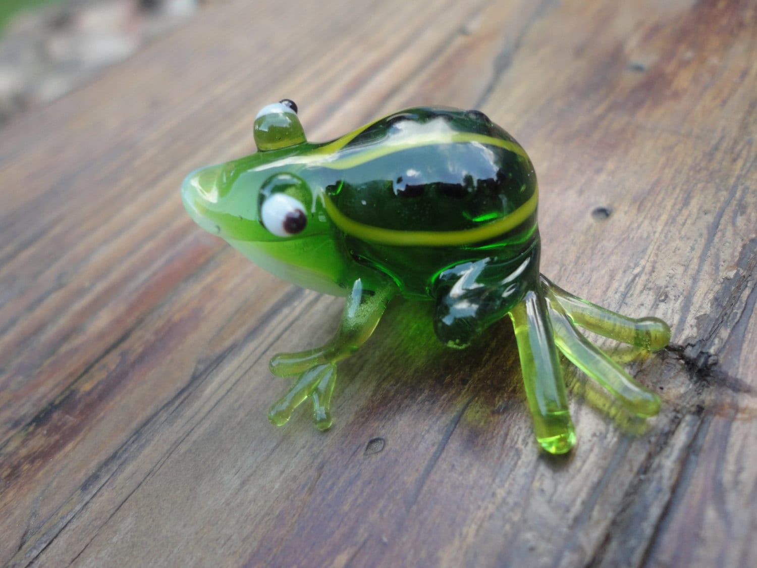 Glass Frog Hand-blown Collectible Figurine, Art Glass, Blown Glass ...