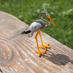 Glass Heron Bird Glass Sculpture, Animals Glass, Art Glass, Blown Glass ...