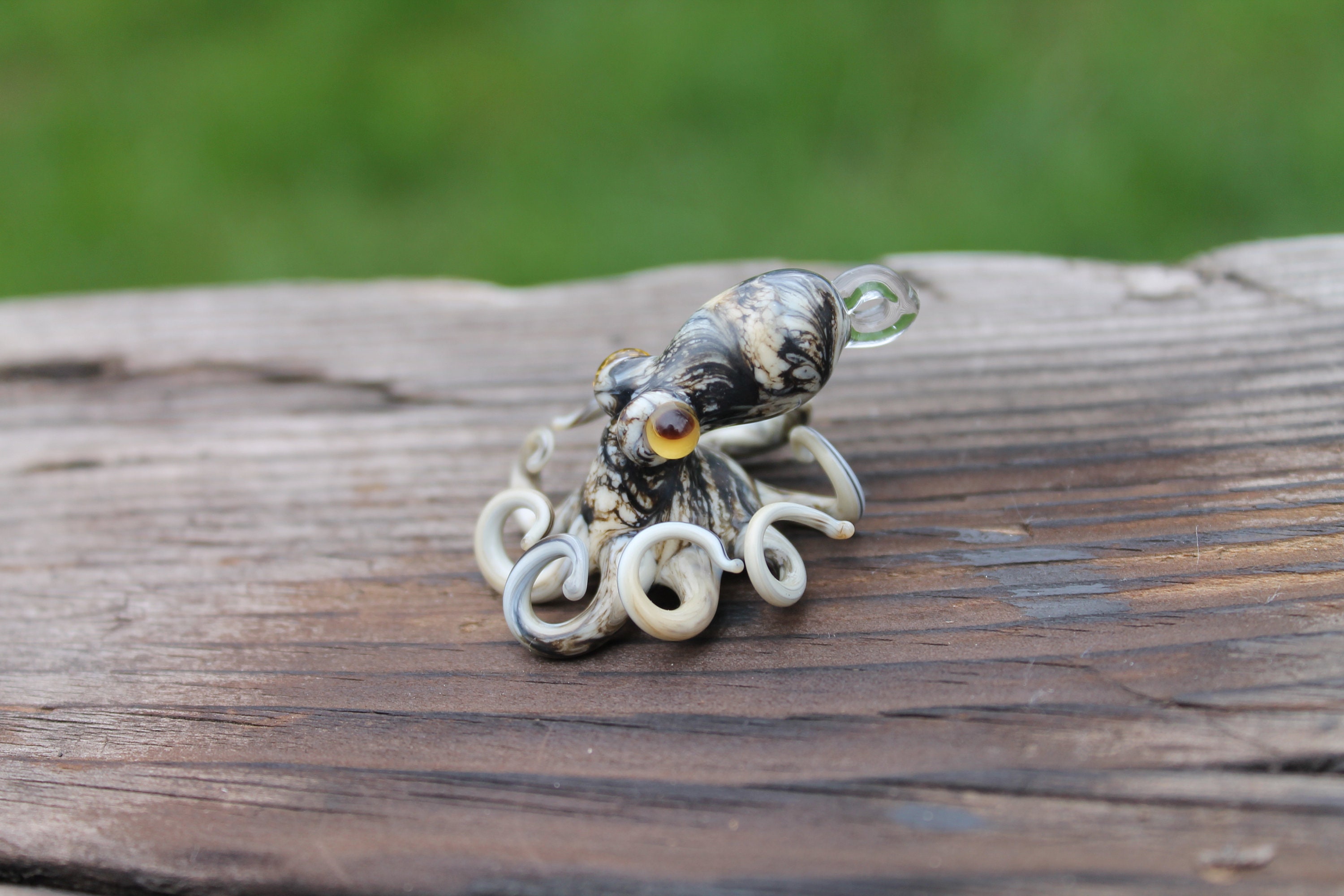 Handcrafted Banded Octopus Murano Glass Pendant Octopus - Etsy
