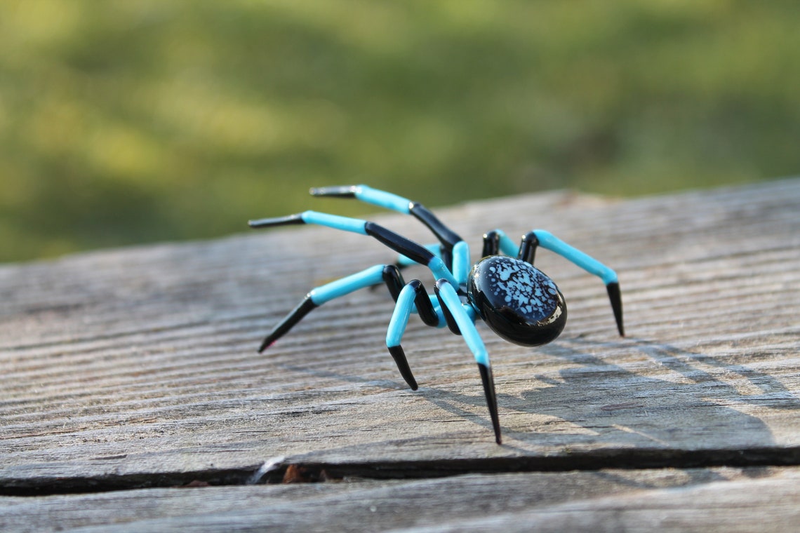 Art Glass Spider Figurine Blown Glass Spider Spider - Etsy