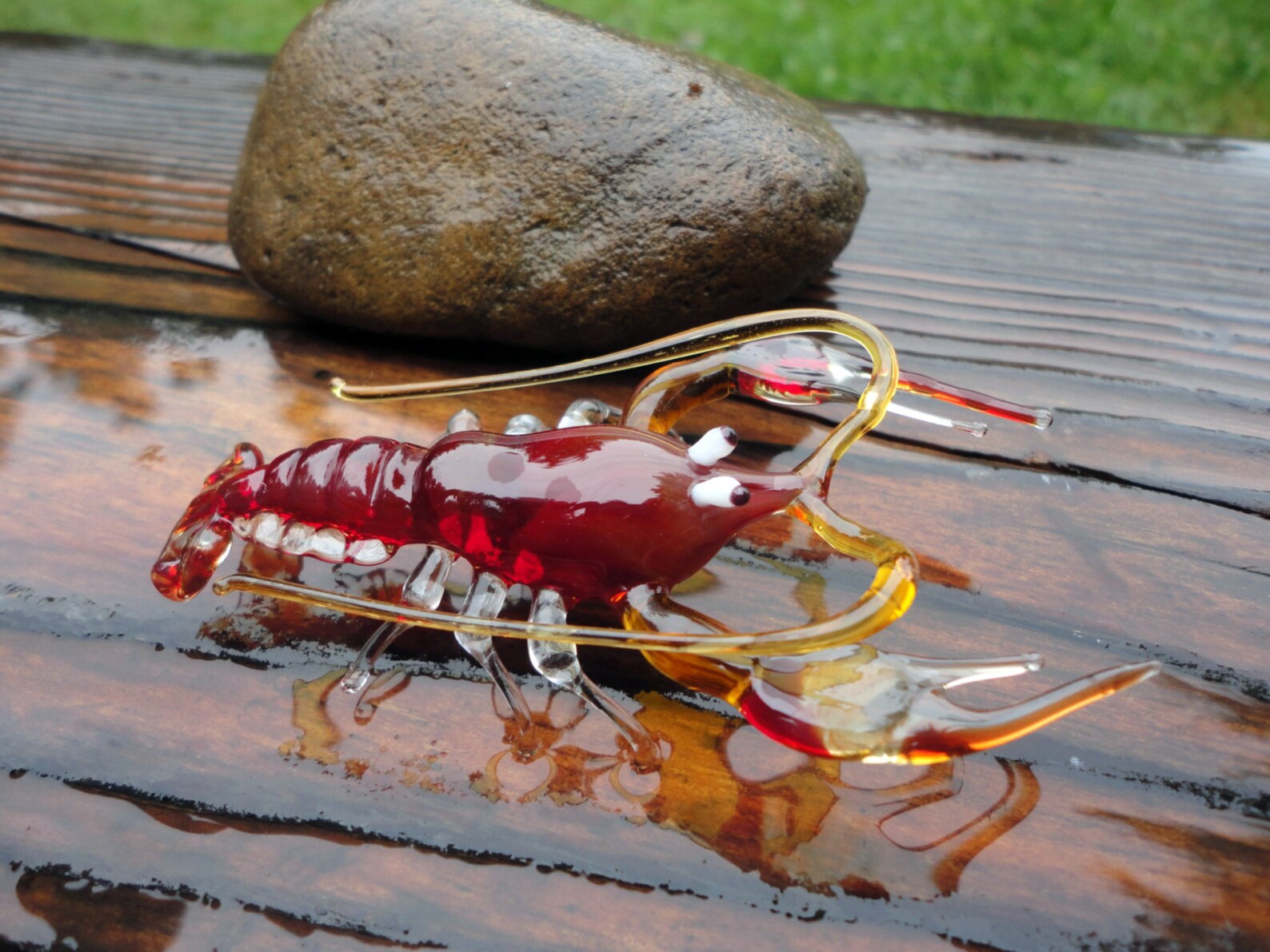 Lobster Glass Miniature, Glass Crayfish, Art Glass Crayfish ,blown ...