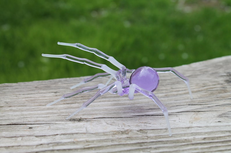 GLASS SPIDER Lampwork Handcrafted Glass Animal, Art Glass Spider ...
