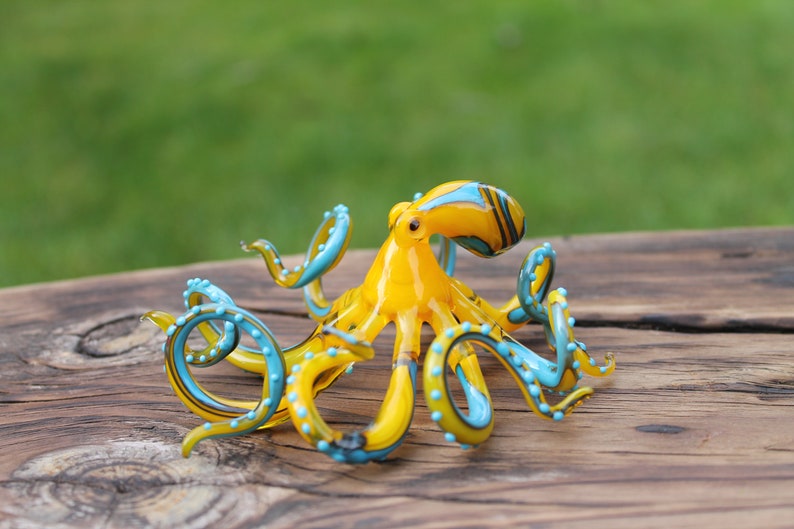 Blown Glass Octopus Glass Figurine Octopus Glass Ocean Octopus - Etsy