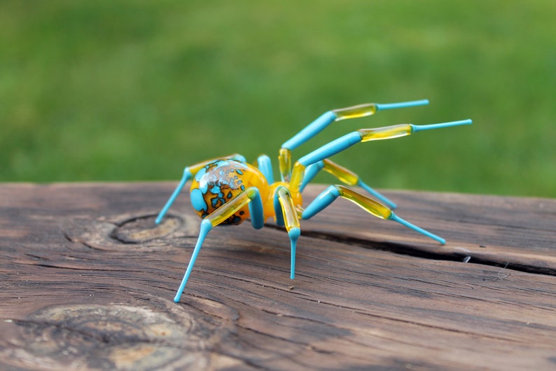 GLASS SPIDER Lampwork Handcrafted Glass Animal, Art Glass Spider ...