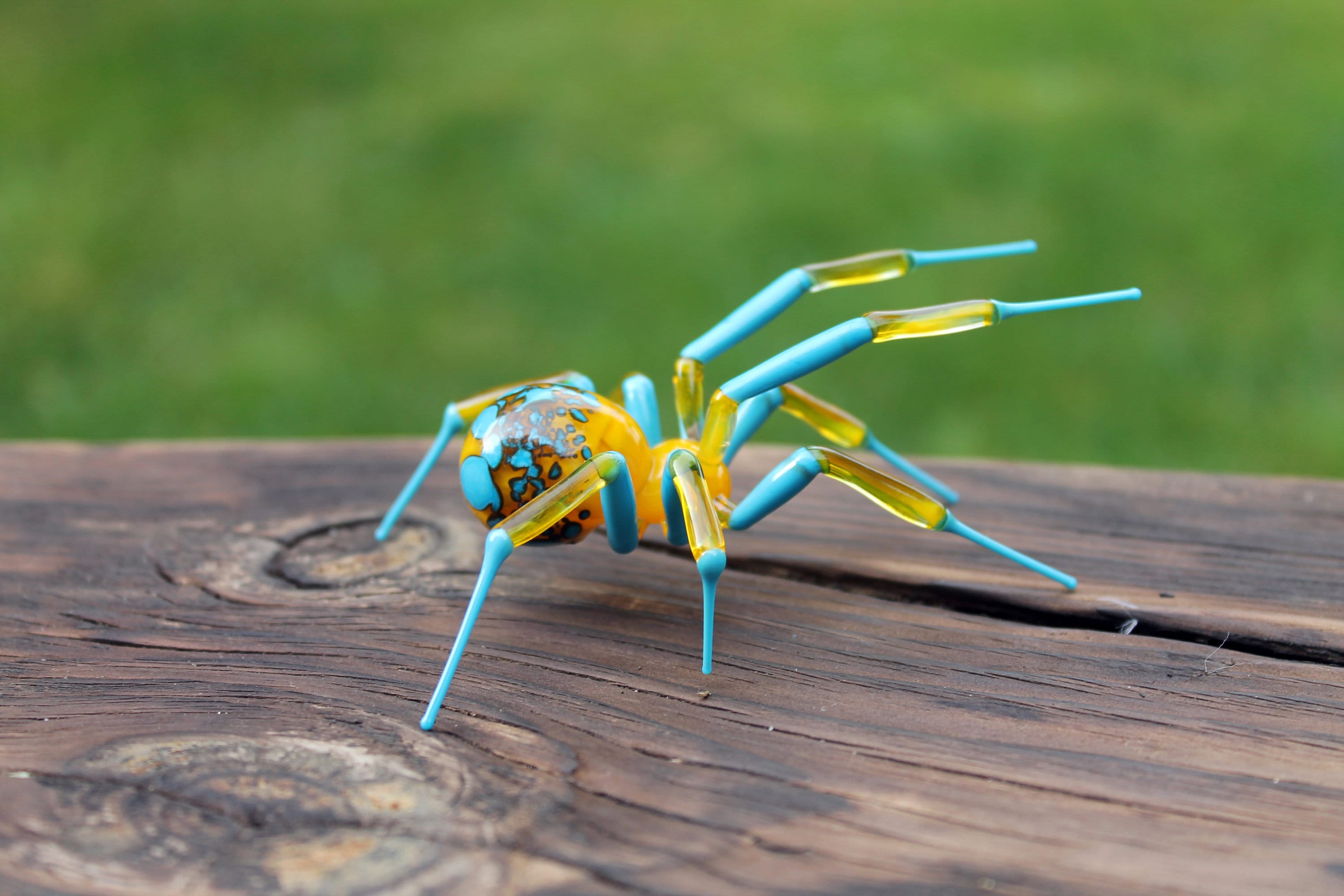 GLASS SPIDER lampwork Handcrafted Glass animal Art Glass | Etsy