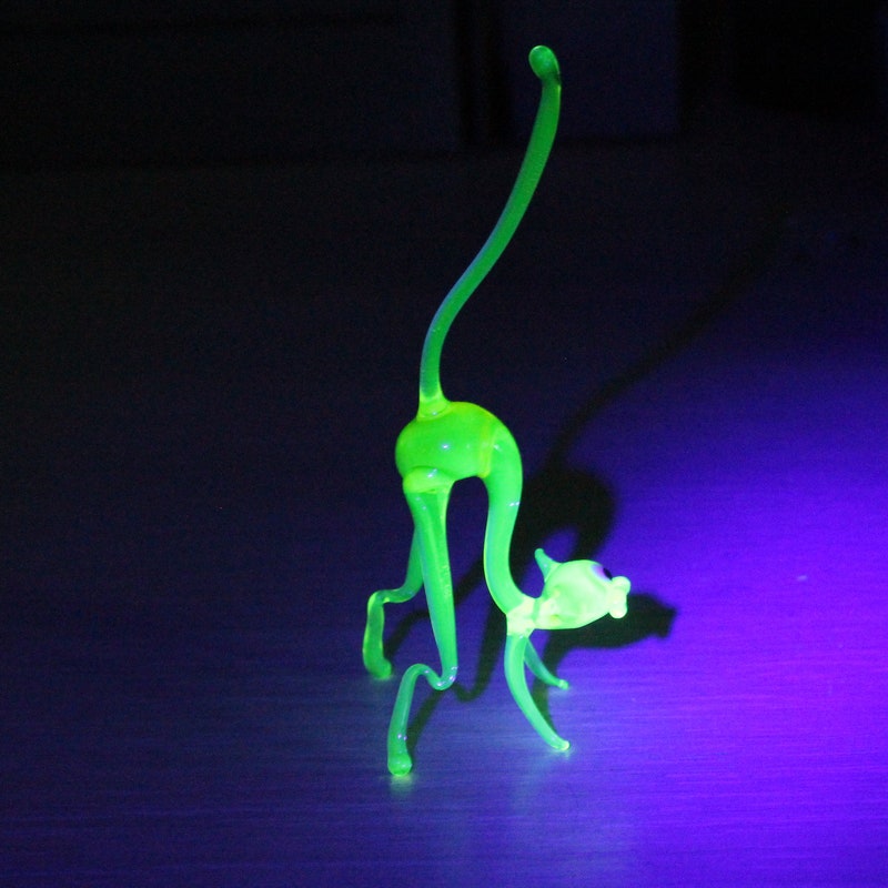 Glass Cat Figurine - Etsy