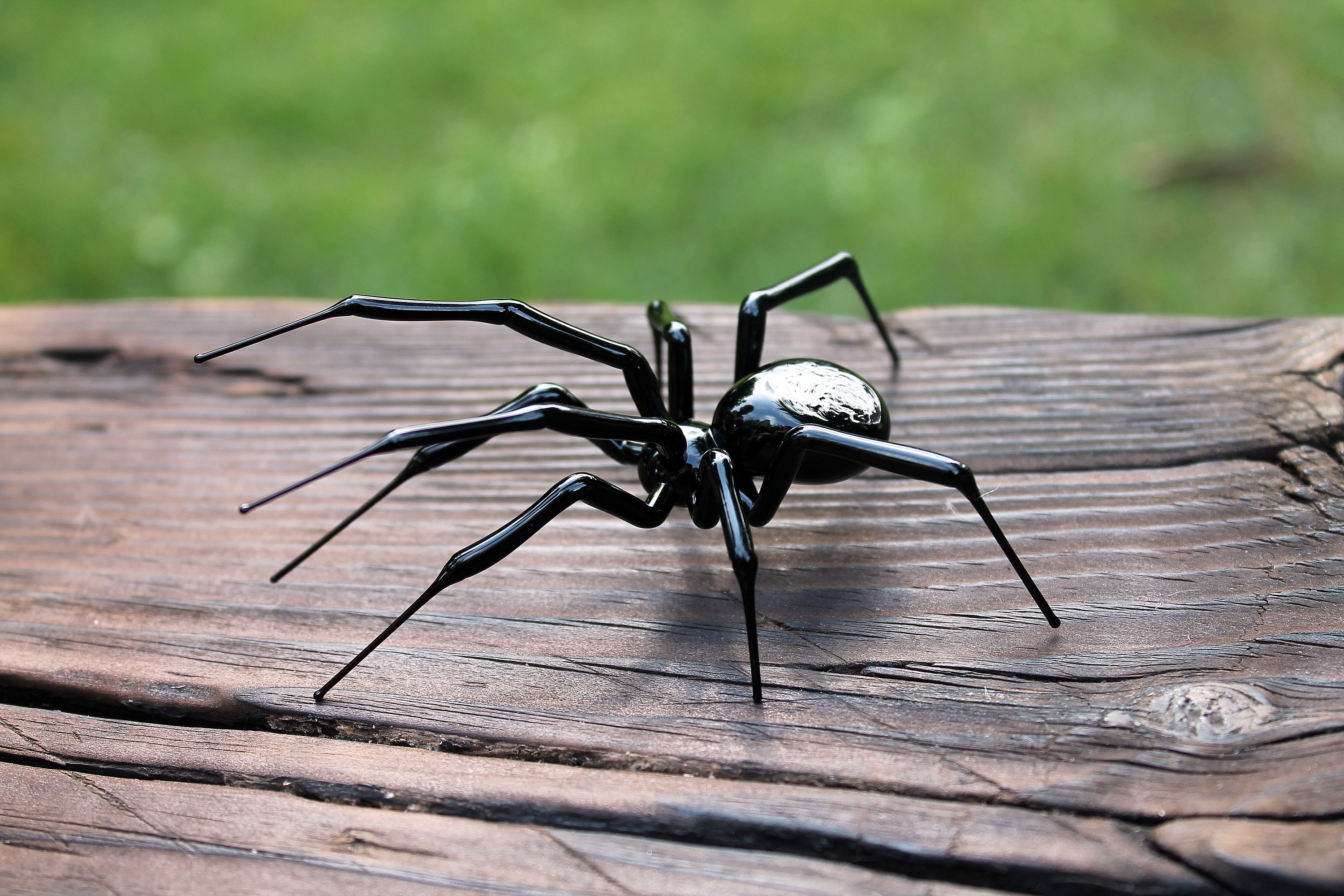 GLASS SPIDER Lampwork Handcrafted Glass Animal, Art Glass Spider ...