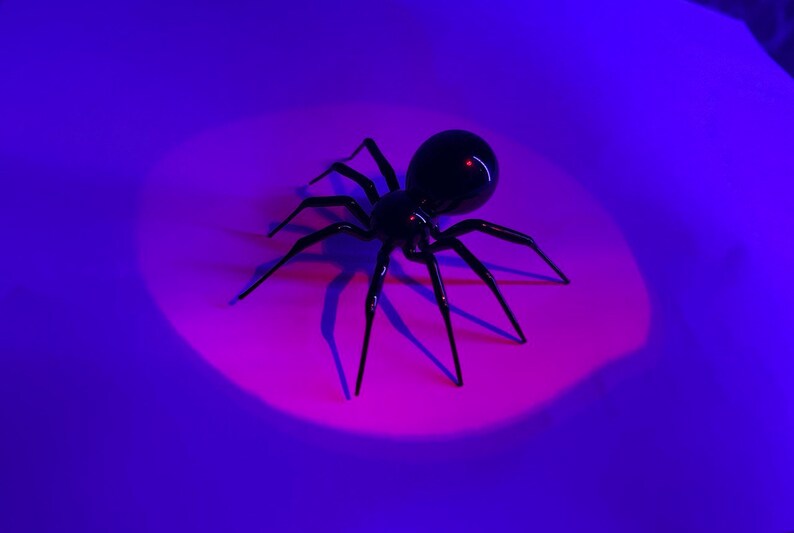 Spider Glass Art Glass Spider Figurine Glass Figurine Insects - Etsy