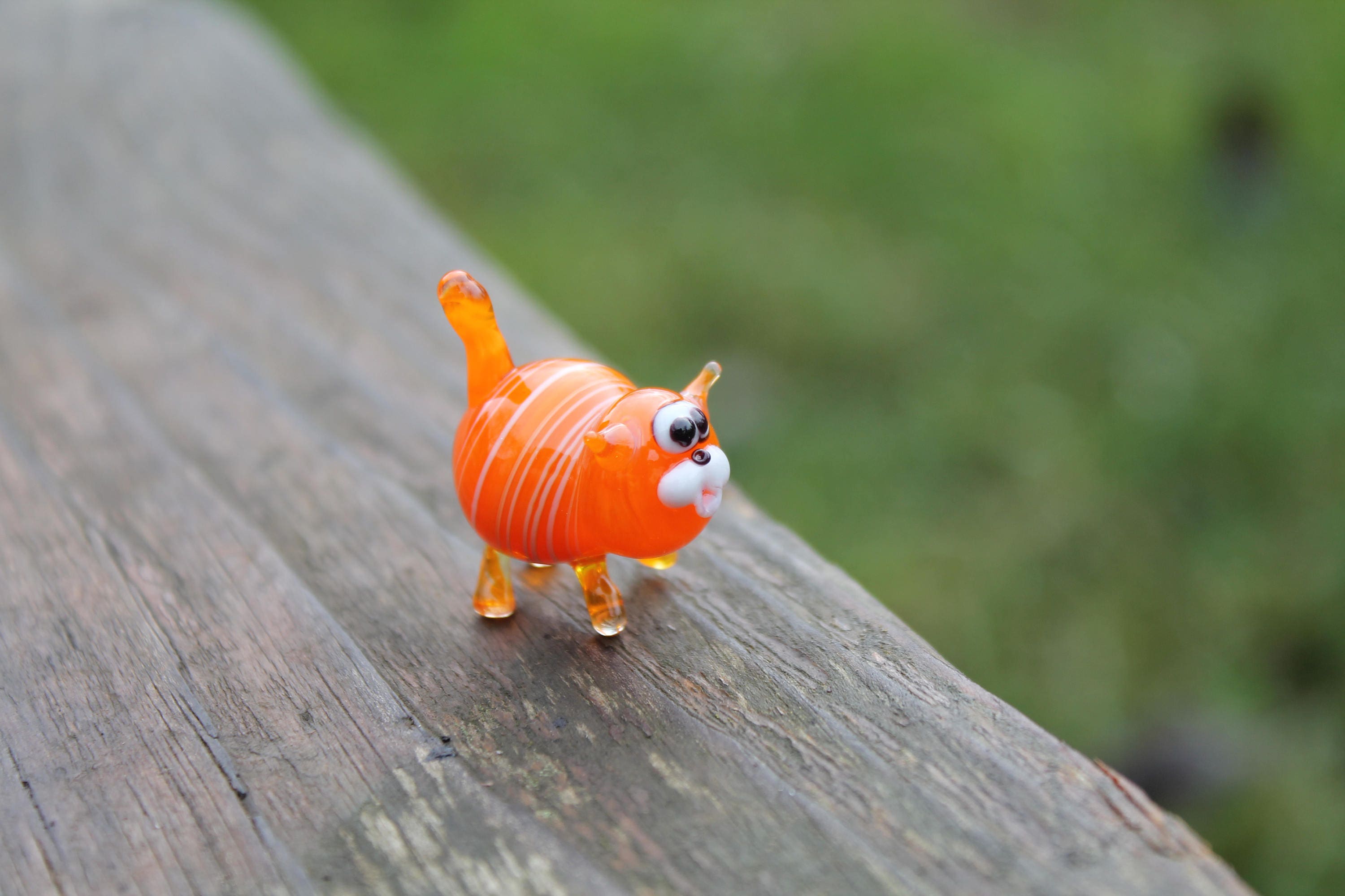 Glass Cat Miniature, Animals Glass, Art Glass Cat, Glass Blown Cat ...