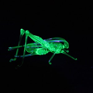 Uranium Glass Grasshopper Glass UV Insects Sculpture Collectible ...