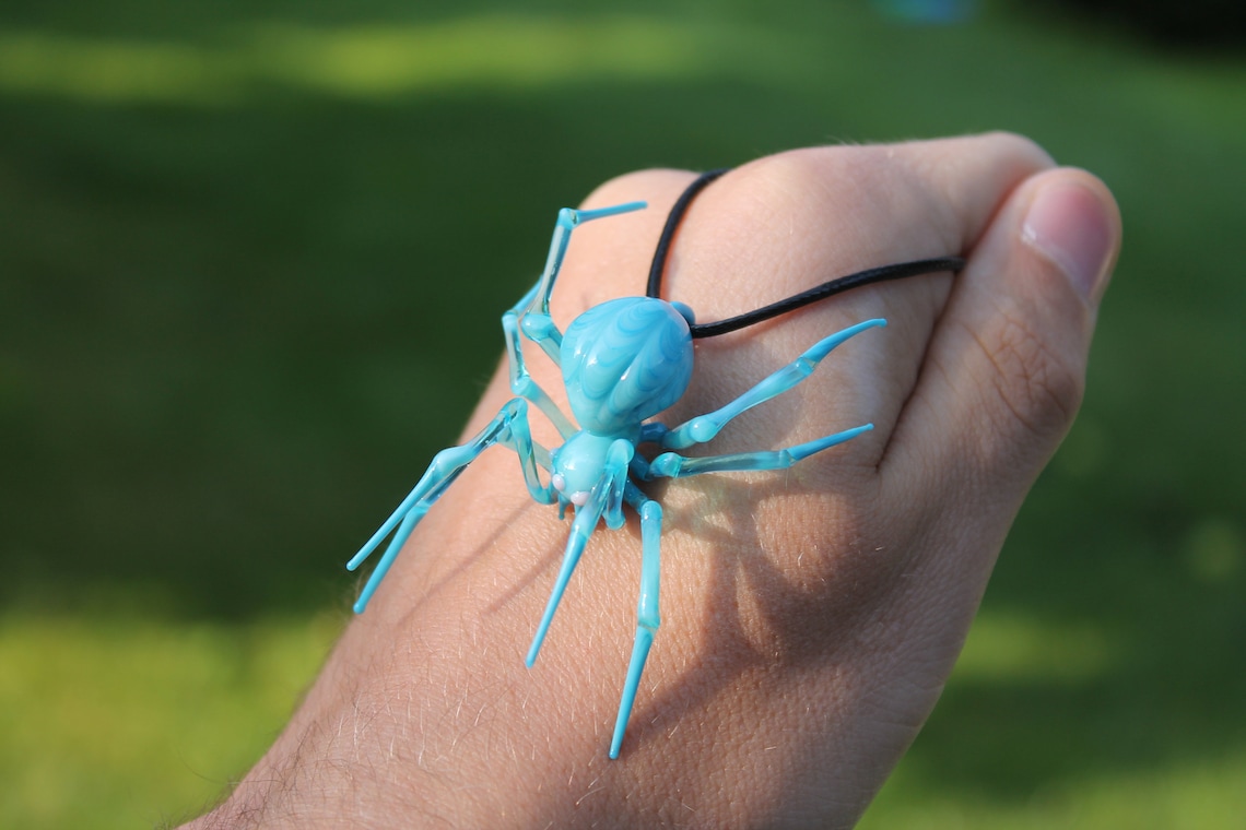 Hanging Spider Animals Glass Pendant Blown Glass Spider - Etsy
