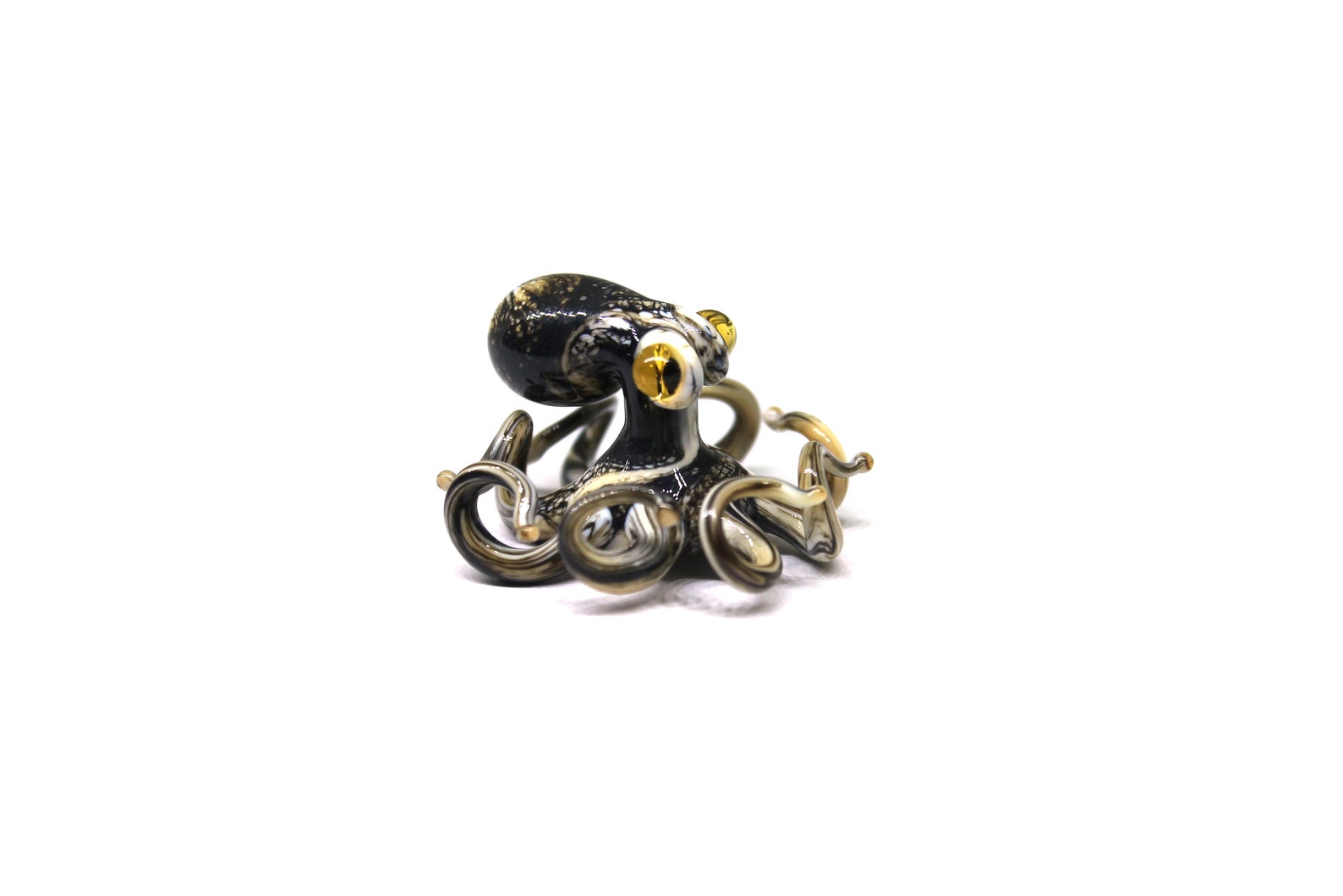 Small Glass Octopus Glass Figurine Miniature Octopus Little Glass ...