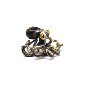 Small Glass Octopus Glass Figurine Miniature Octopus Little Glass ...