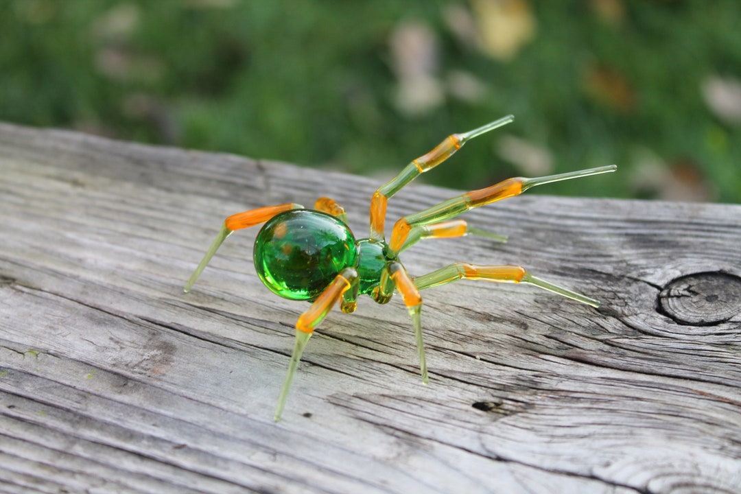 GLASS SPIDER Lampwork Handcrafted Glass Animal, Art Glass Spider ...