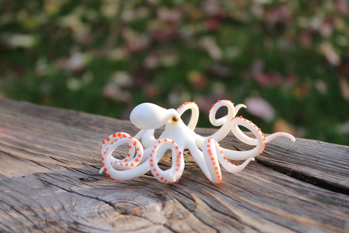 Blown Glass Octopus Glass Figurine Octopus Glass Ocean Octopus - Etsy