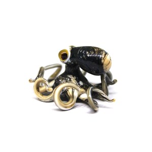 Small Glass Octopus Glass Figurine Miniature Octopus Little Glass ...