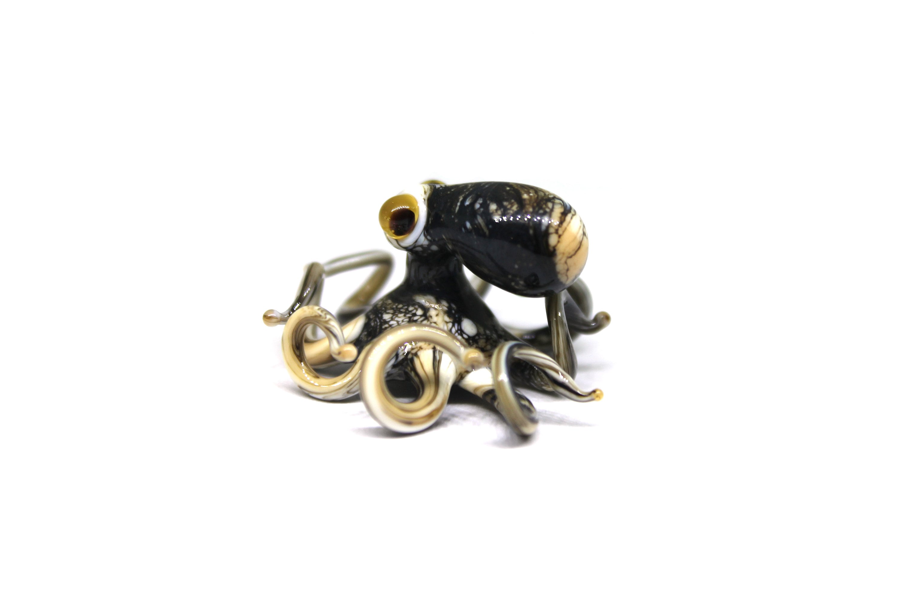 Small Glass Octopus Glass Figurine Miniature Octopus Little Glass ...