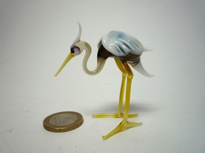 Glass Heron Bird Glass Sculpture Animals Glass Art Glass - Etsy