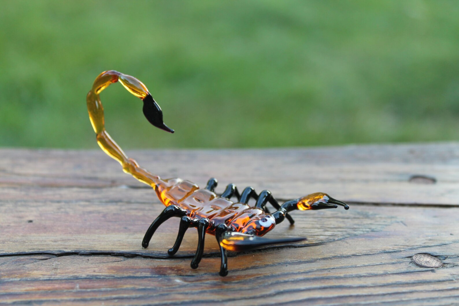 Black Glass Scorpion Figurine Glass Scorpio Scorpion Glass Miniature ...