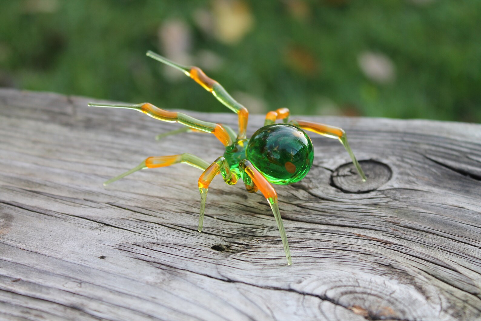 GLASS SPIDER Lampwork Handcrafted Glass Animal, Art Glass Spider ...