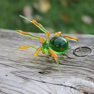 GLASS SPIDER Lampwork Handcrafted Glass Animal, Art Glass Spider ...