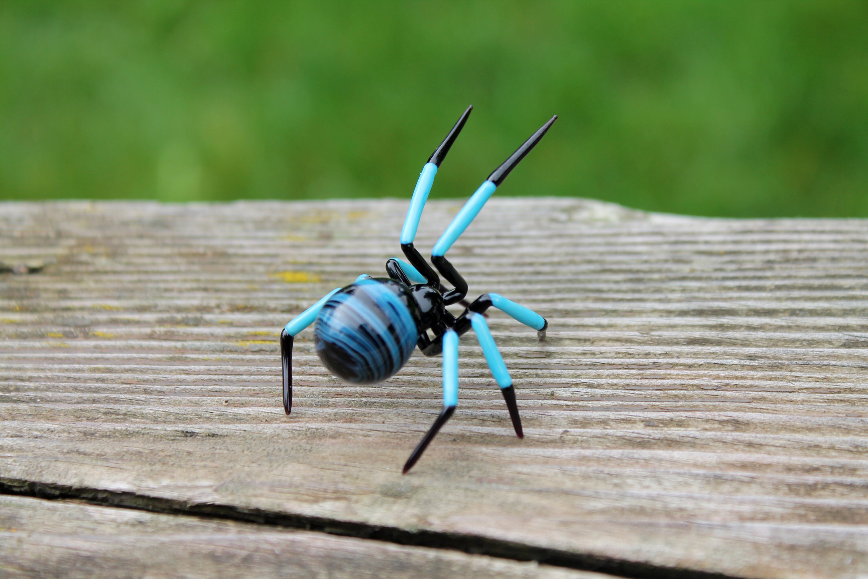 Glass Spider Figurine Blown Glass Spider Glass Spider Miniature Glass ...