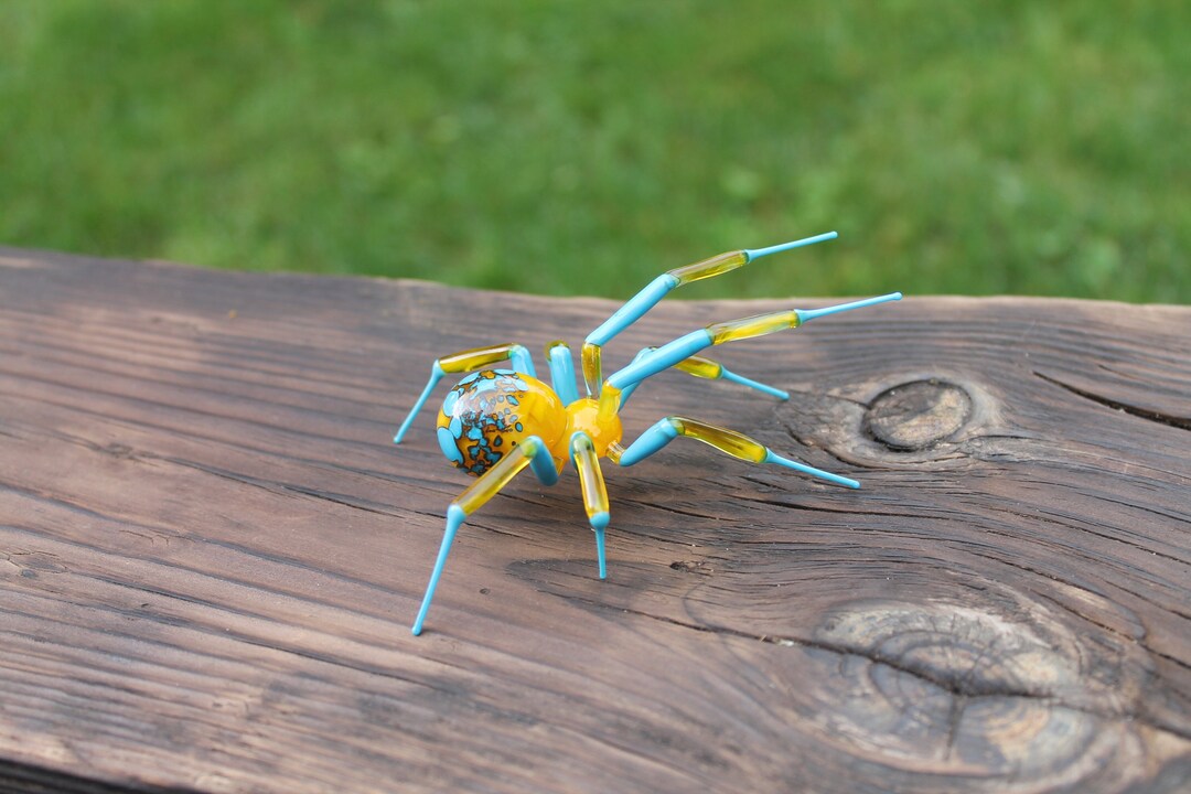 GLASS SPIDER Lampwork Handcrafted Glass Animal, Art Glass Spider ...