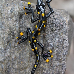 Spotted Salamander the Lizard Glass Salamander Figurine Blown Glass ...