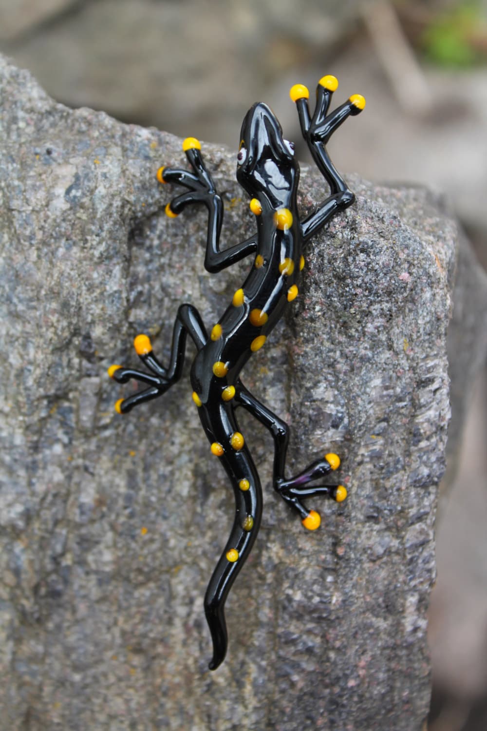 Spotted Salamander the Lizard Glass Salamander Figurine Blown - Etsy
