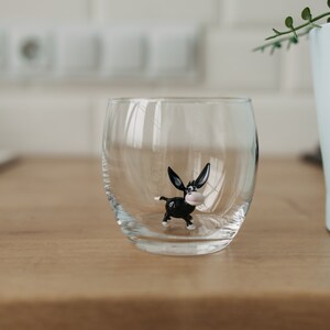 Drinking Glass Cup With Donkey Figure, Animal Cup, Table Decor, Donkey ...