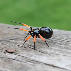 Glass Spider Figurine Blown Glass Spider Glass Spider Miniature Glass ...