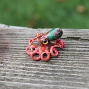 Small Glass Octopus Glass Figurine Miniature Octopus Little Glass ...