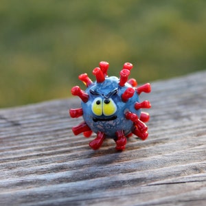 Glass Virus Sculpture - Glass Figurine Virus - Microbe Virus - Virus ...
