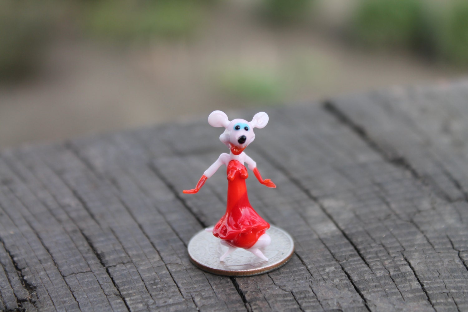 Glass Mouse Figurine Art Glass Mouse Blown Glass Mouse Little Glass ...