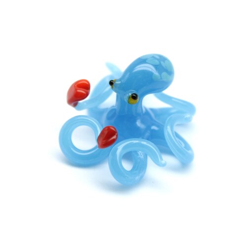 Glass Octopus Sculpture Squid Kraken Cephalopod Blown Glass | Etsy