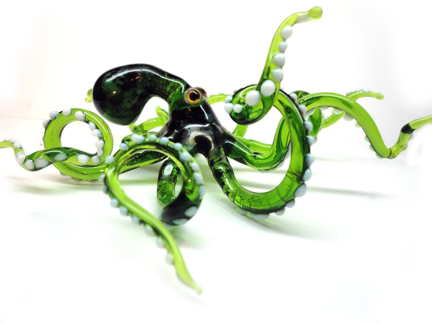 Blown Glass Octopus Glass Green Octopus Glass Octopus - Etsy